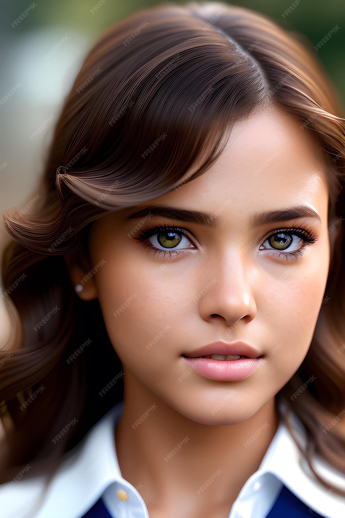Pretty School Girl Ai Generative Premium Ai Generated Image
