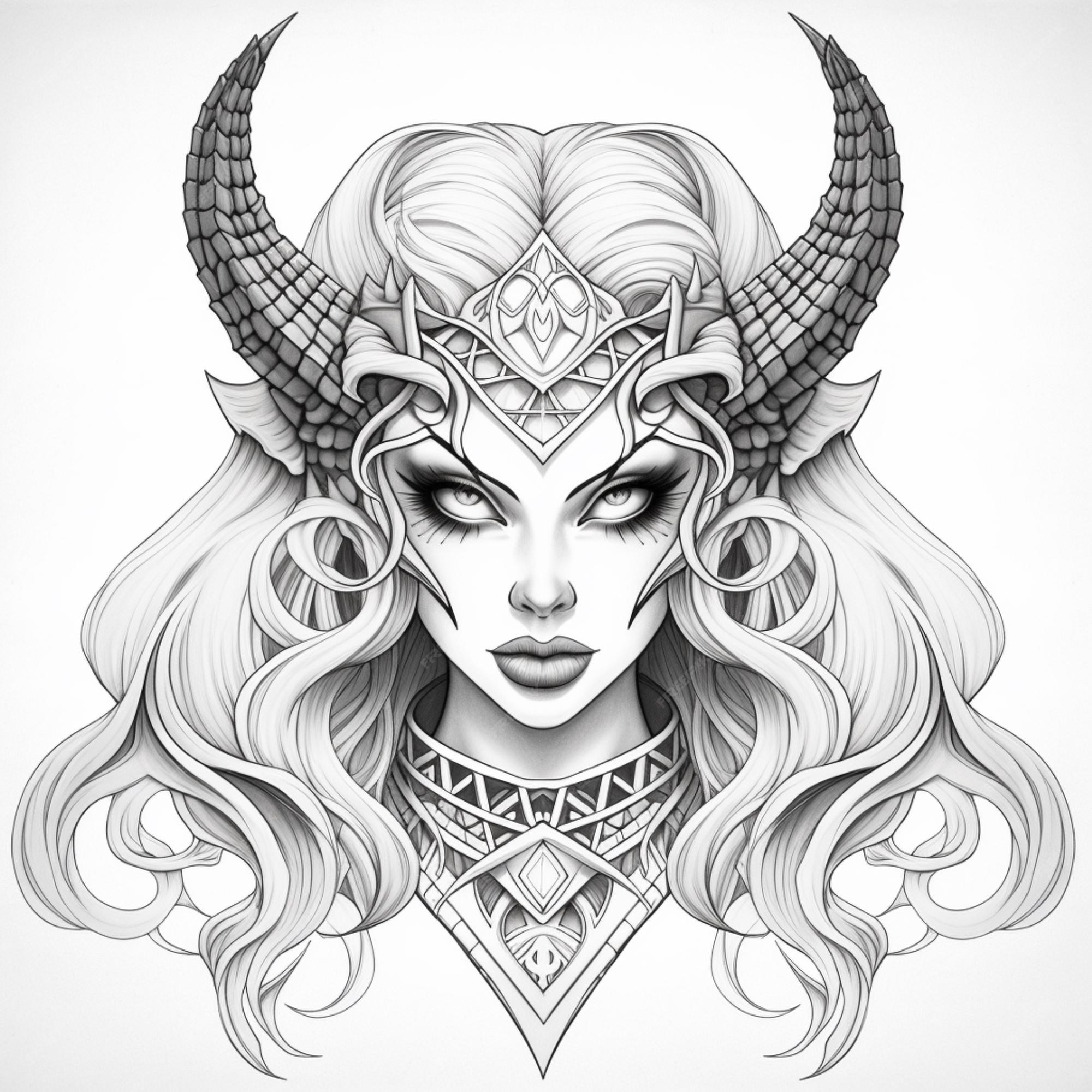 Premium Photo | Printable black and white coloring page images Ai ... Premium Photo | Printable black and white coloring page images Ai ...