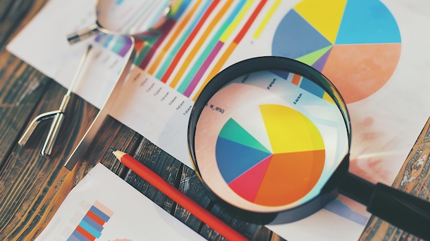 Premium Photo | Printed business documents with colorful charts Premium Photo | Printed business documents with colorful charts