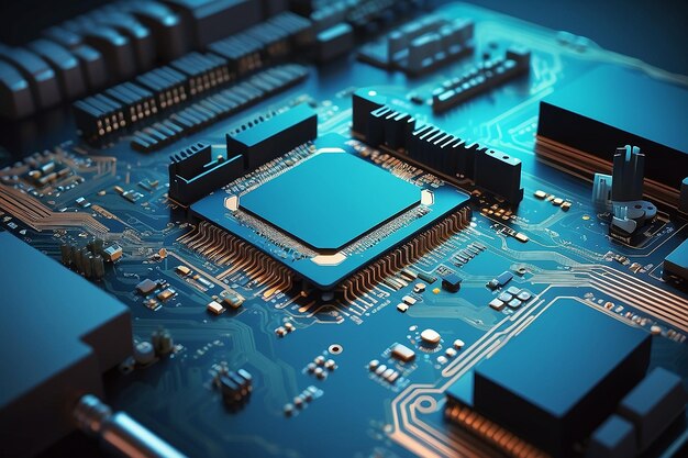 Premium Photo | Printed circuit board concept illustration Premium Photo | Printed circuit board concept illustration