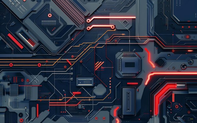 Premium Photo | Processor Microcontroller Computer Motherboard Background Premium Photo | Processor Microcontroller Computer Motherboard Background