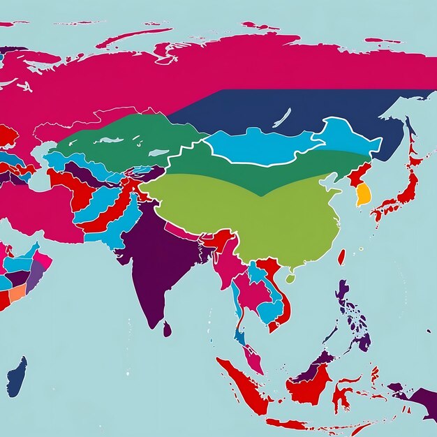 Professional Asia Map For Business Presentations Premium Ai Generated Image