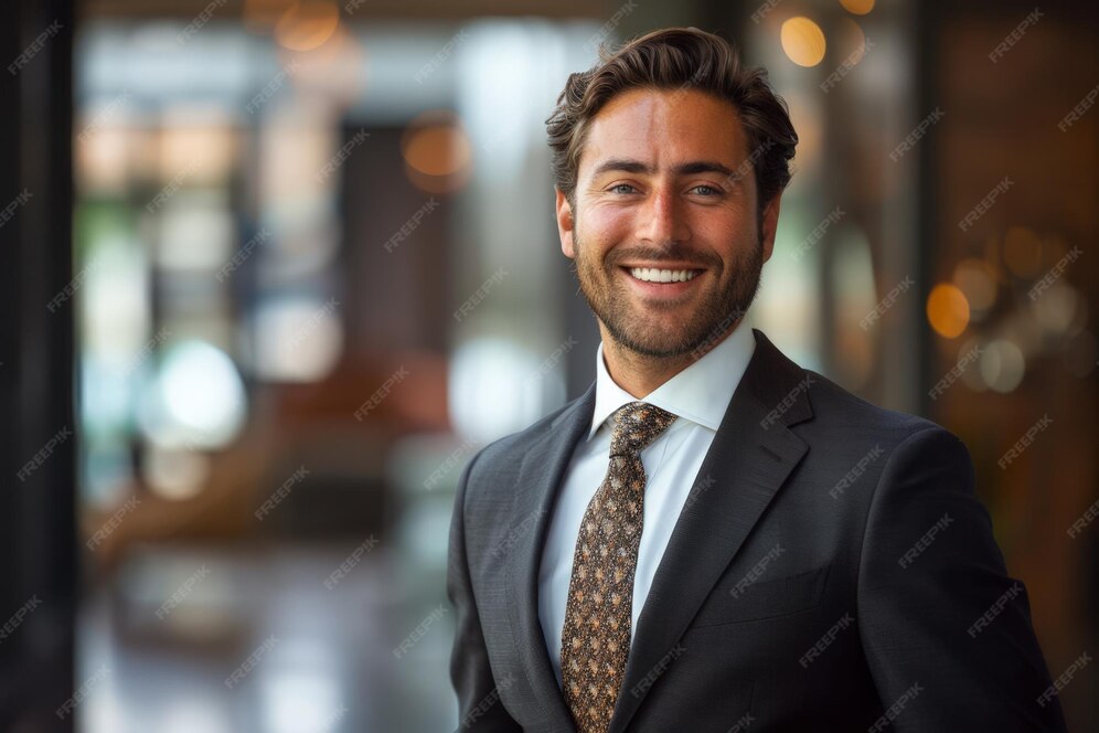 Professional Man Smiling in Business Attire | Premium AI-generated image Professional Man Smiling in Business Attire | Premium AI-generated image