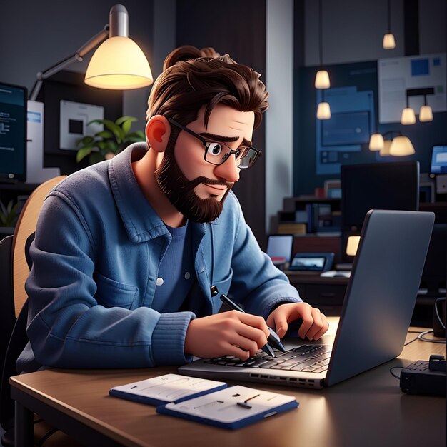 Premium AI Image | Professional programmer engineer writing code Premium AI Image | Professional programmer engineer writing code