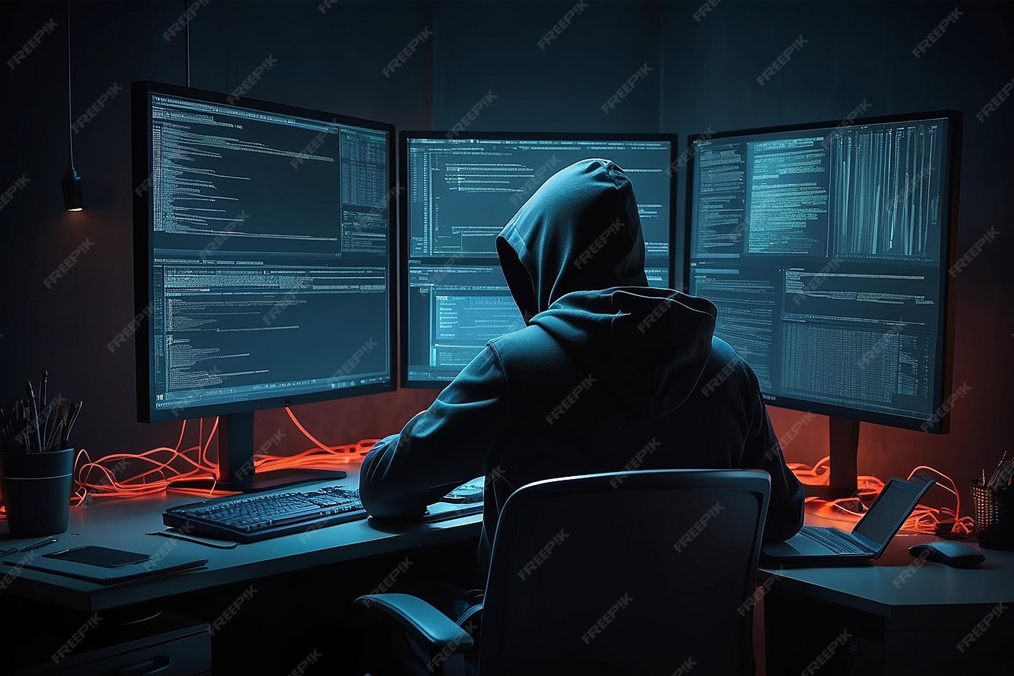 Program Programming Programmer Computer Laptop Screen Monitor Hacker Hacking Premium Ai