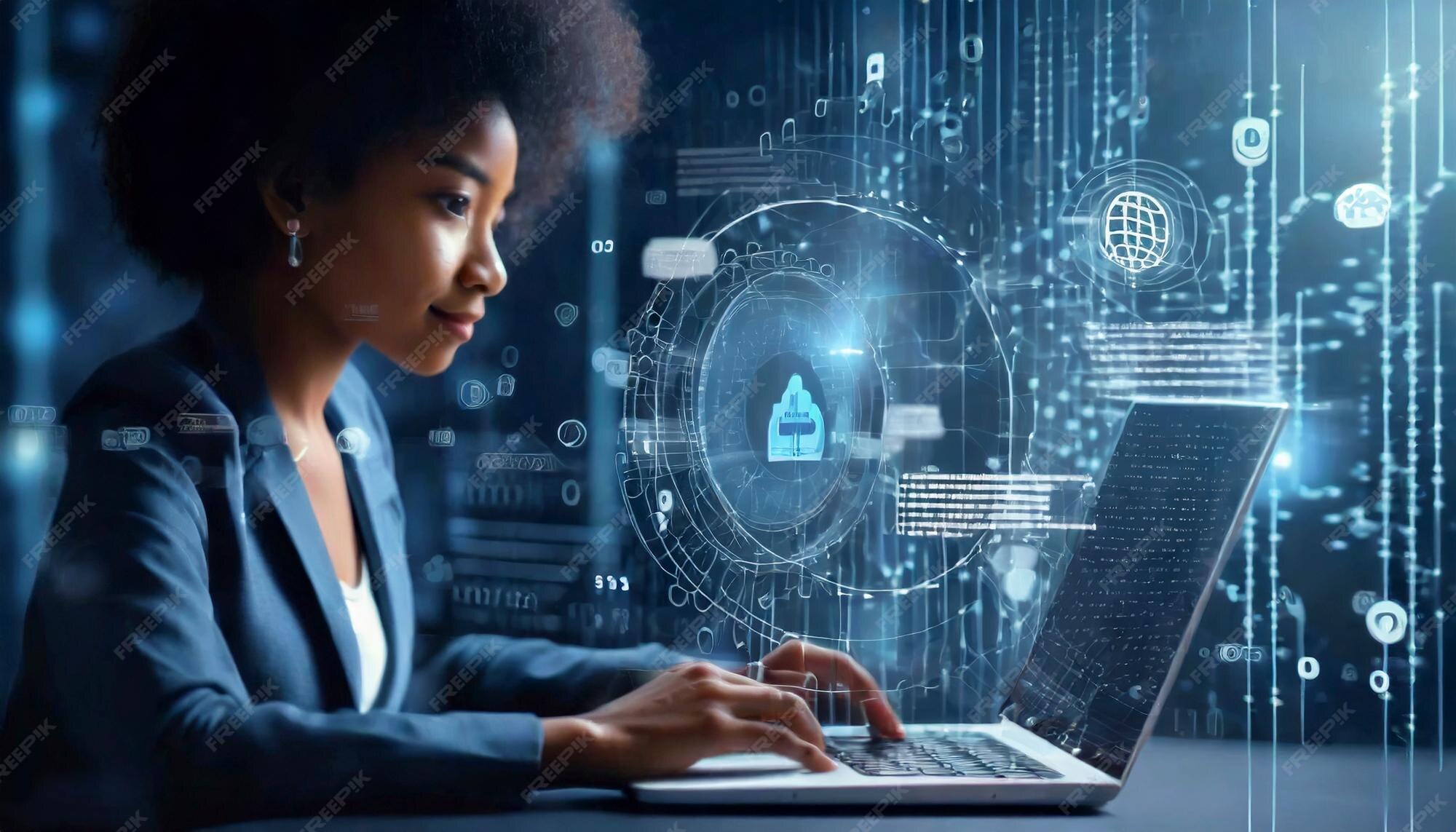 Premium Photo | Programmer for computers using AI and data science on a laptop using cuttingedge ...