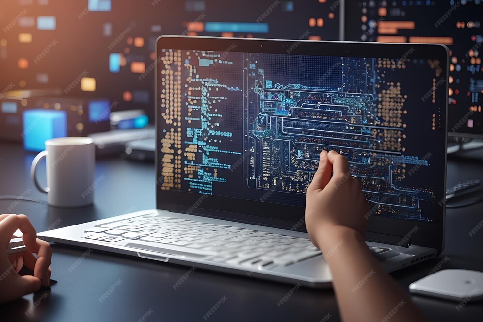 Premium AI Image | Programmer developer typing script source languages coding symbols icon ...