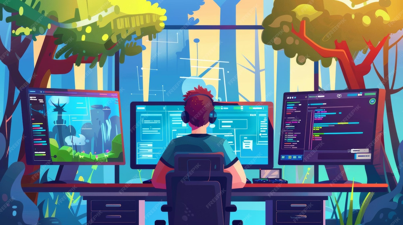 Programmer Engineering And Coding Website For Augmented Reality Screens Software Developer