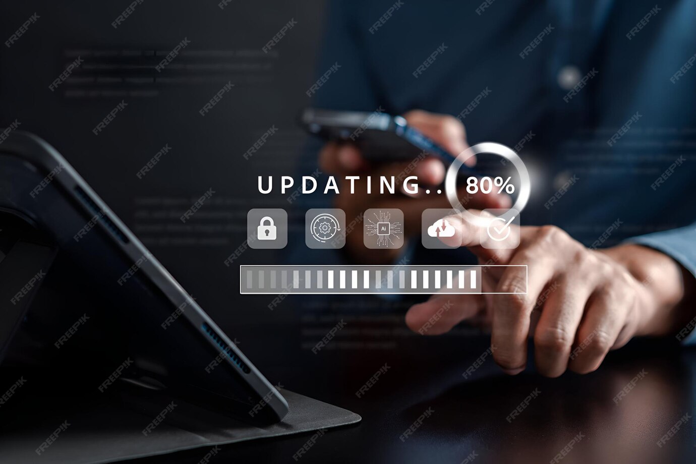 Premium Photo | Programmer update software system with under maintenance system upgrade version ...