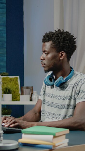 Free Photo | African american person programming codes for firewall ...