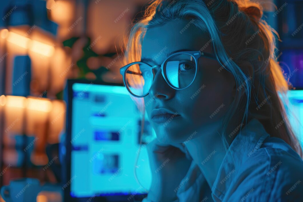 Premium Photo | Programmer Woman Coding On Computer Coder Girl