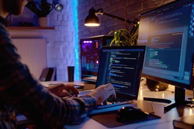 18,000+ Coding On Desktop Pictures