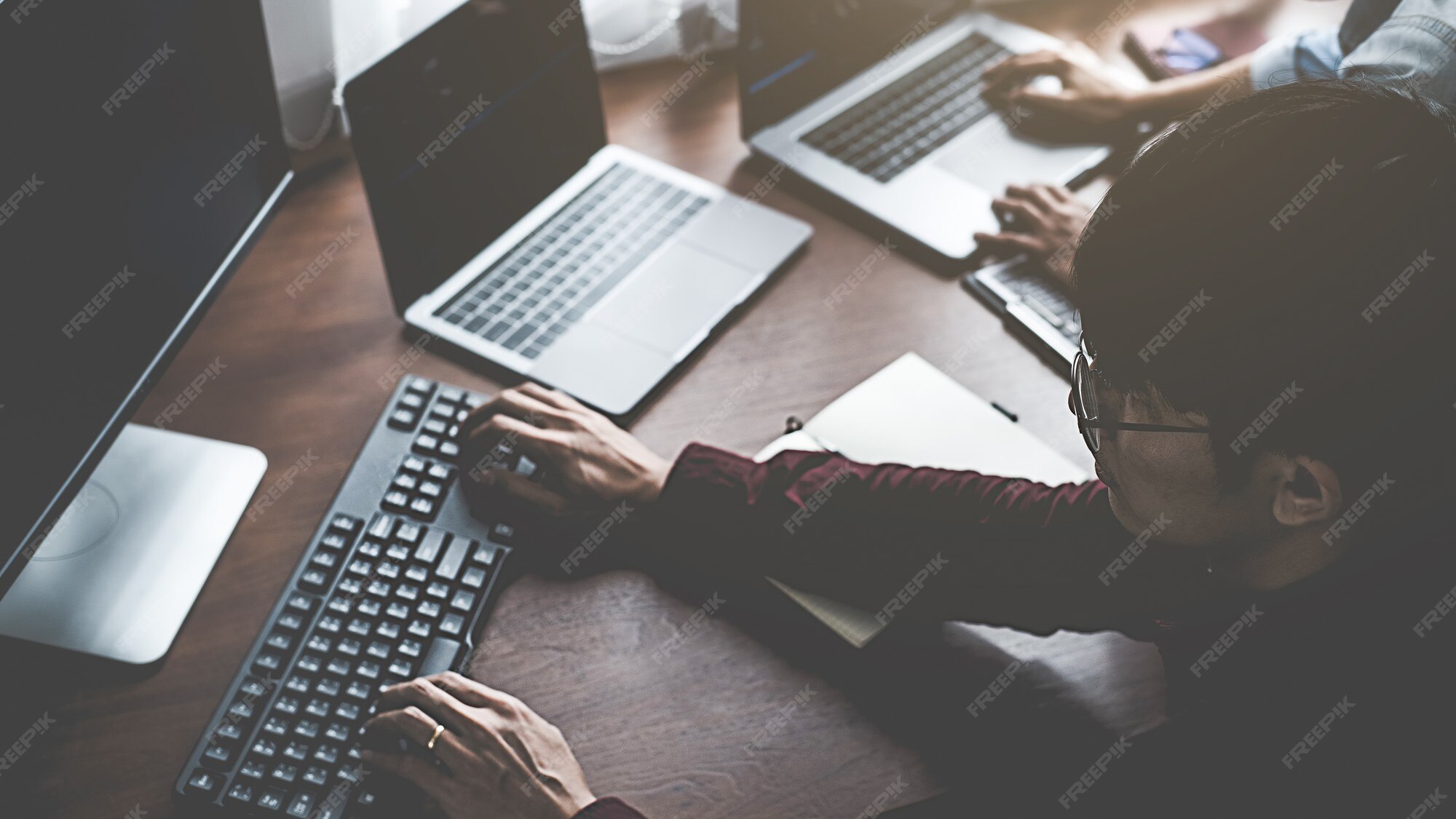 Premium Photo | Programmer working in a software development and coding ...