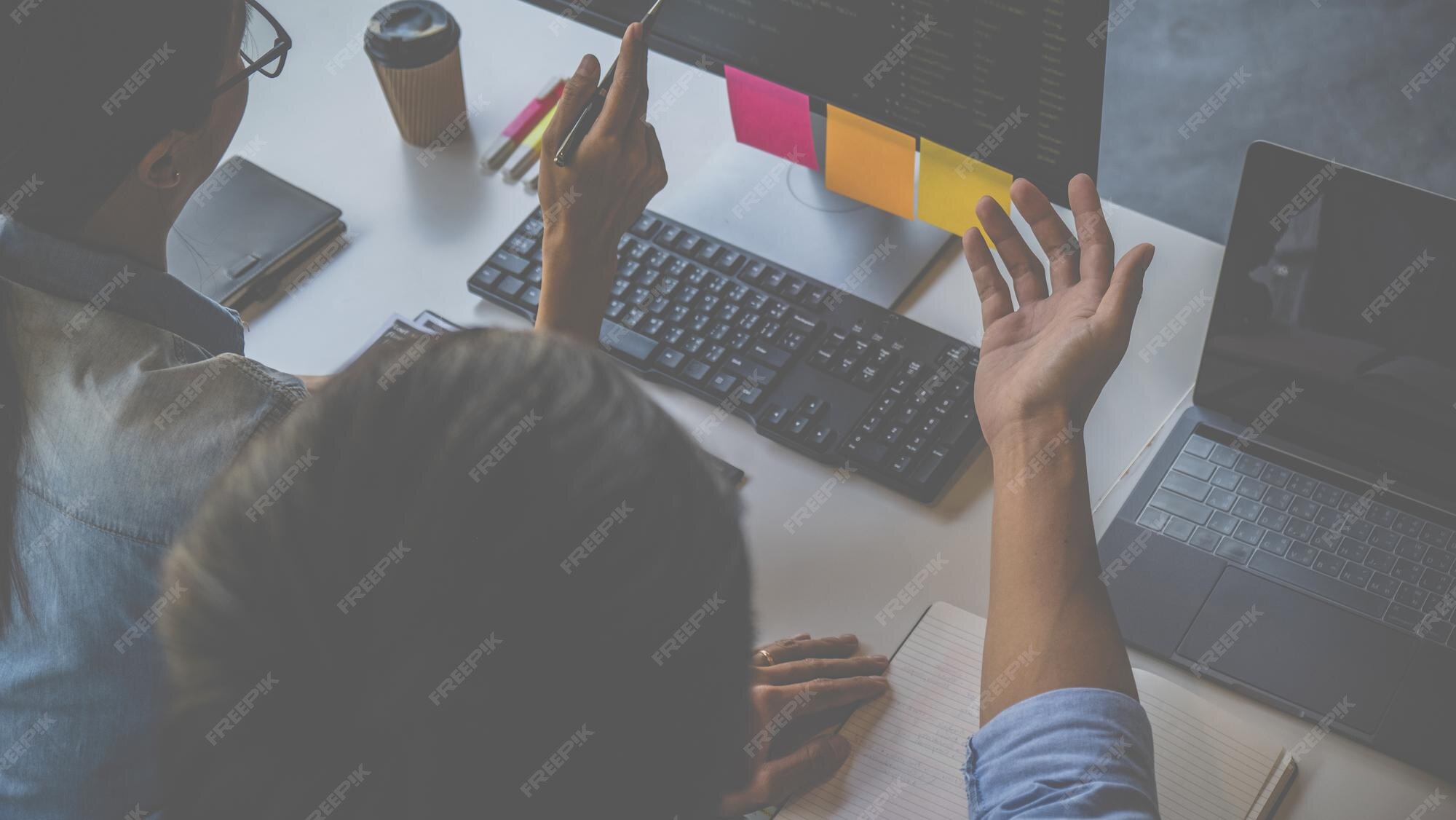 Premium Photo | Programmer working in a software development and coding ...