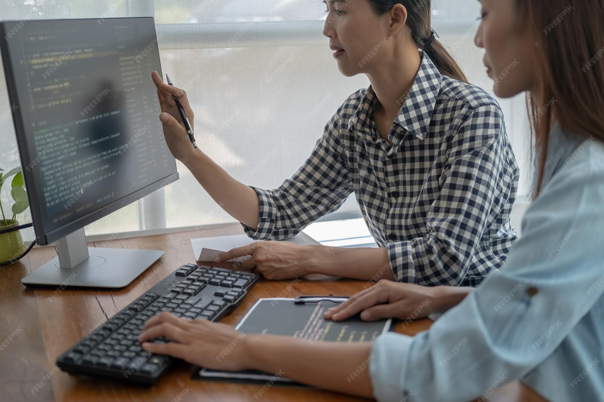Premium Photo | Programmer working in a software development and coding ...