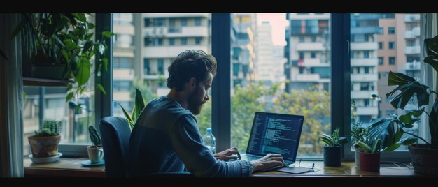 Premium Photo | Programmer writing code for complex project and working ... Premium Photo | Programmer writing code for complex project and working ...