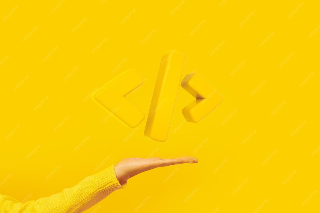 Premium Photo | Programming 3d render code icon programming code symbol in hand coding or hacker ...
