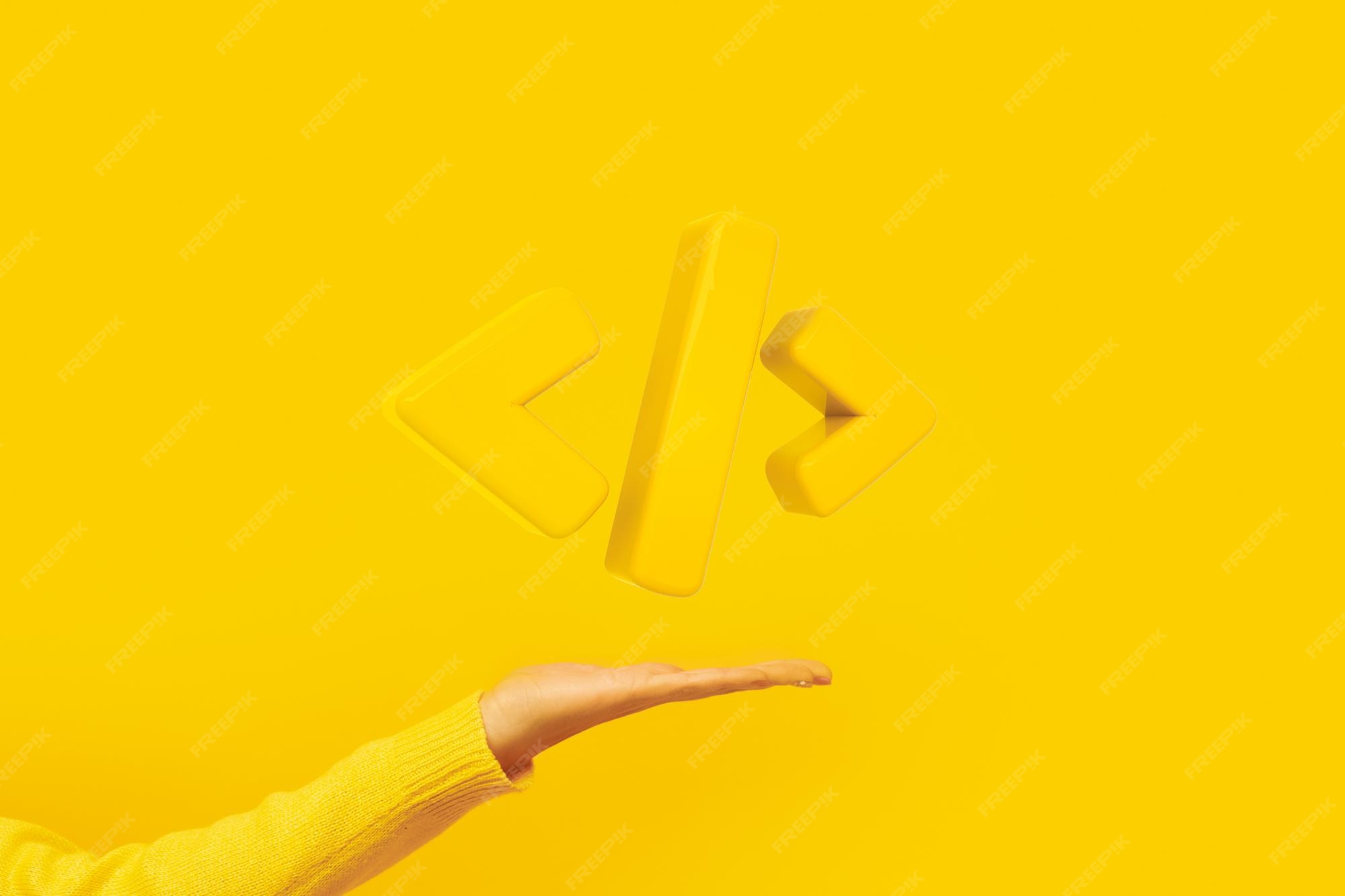 Premium Photo | Programming 3d render code icon programming code symbol in hand coding or hacker ...