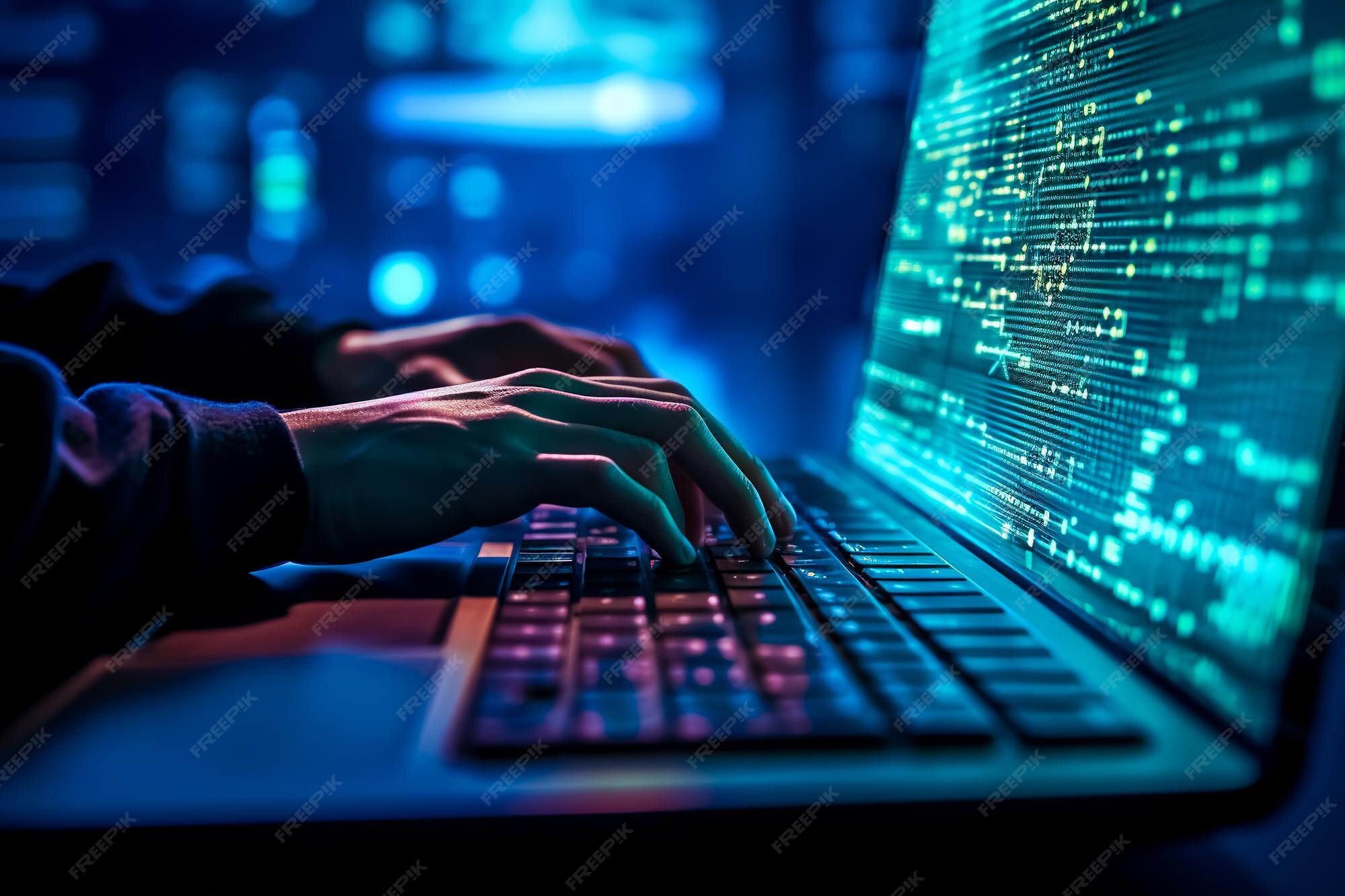 Premium Photo | Programming background with person working with codes ...