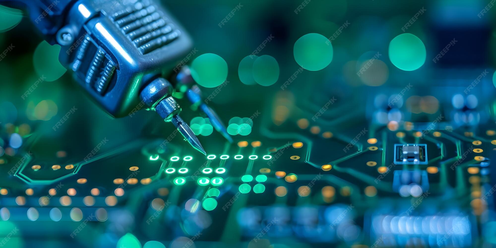 Programming Chip To Guide Robot Arm For Precise Circuit Maneuvering