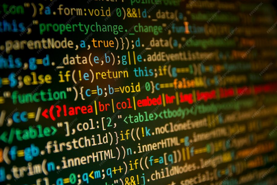 Premium Photo | Programming code abstract screen of software developer ...