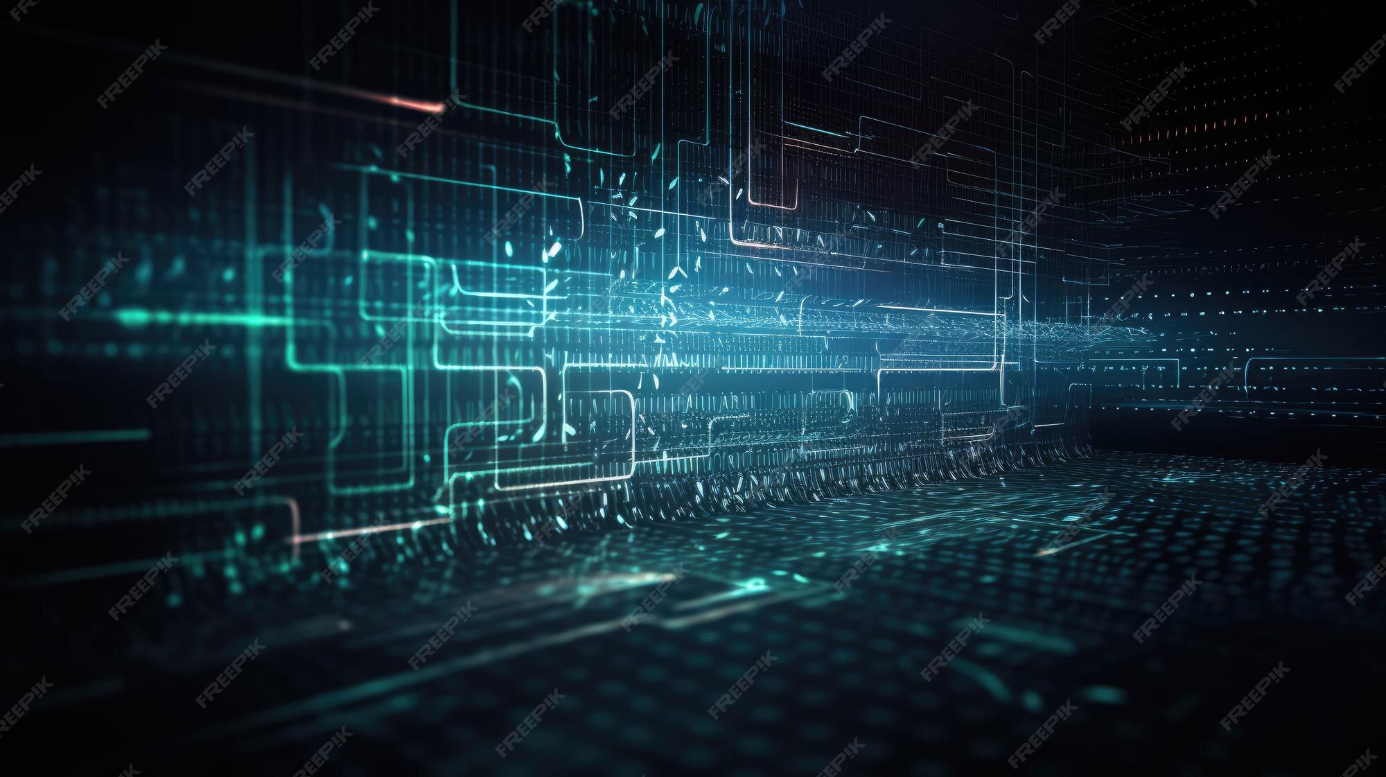 Premium Ai Image Programming Code Abstract Technology Background Of
