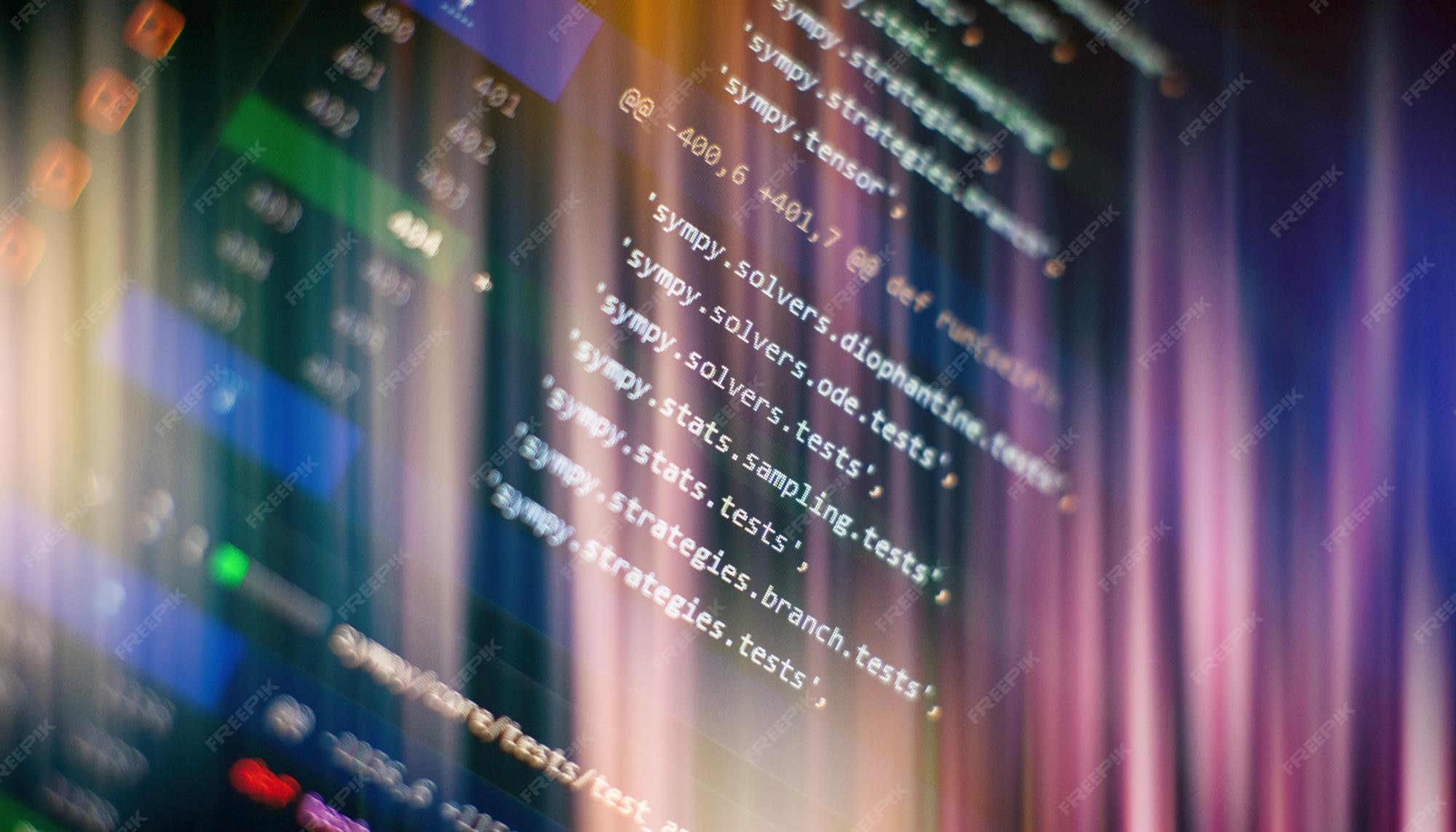 Premium Photo Programming Code On Computer Screen Software