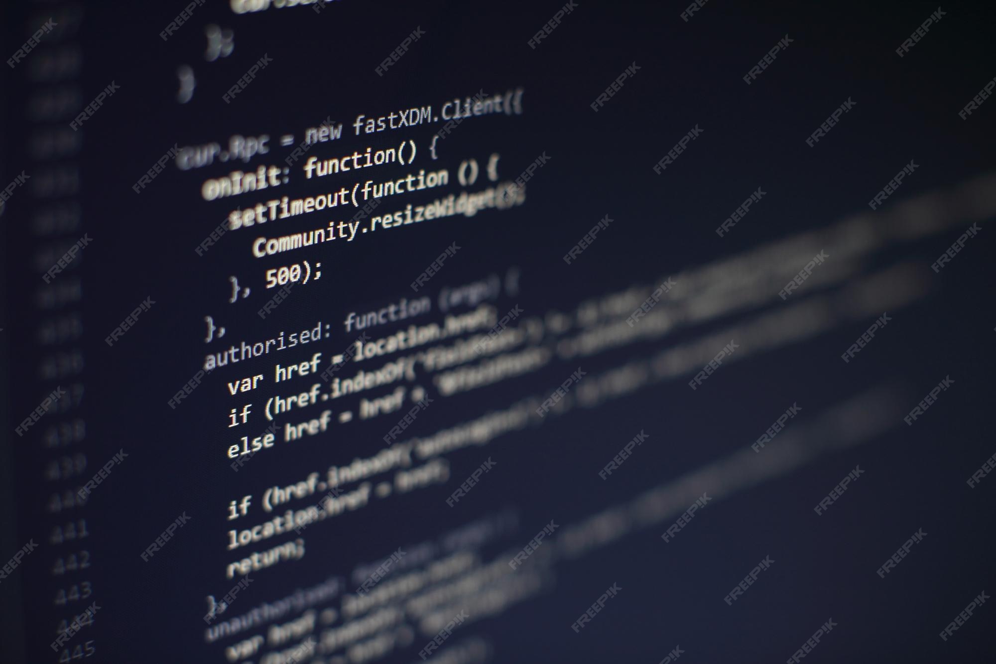 Premium Photo | Programming code on computer screen. software ...