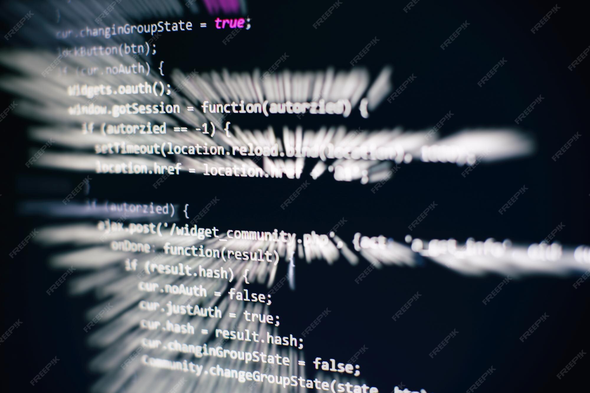 Premium Photo | Programming code on computer screen. Software ...