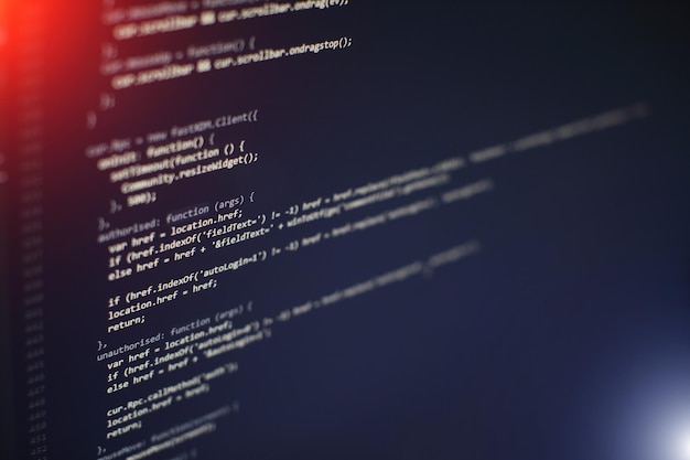 Premium Photo | Programming code on computer screen. software ...