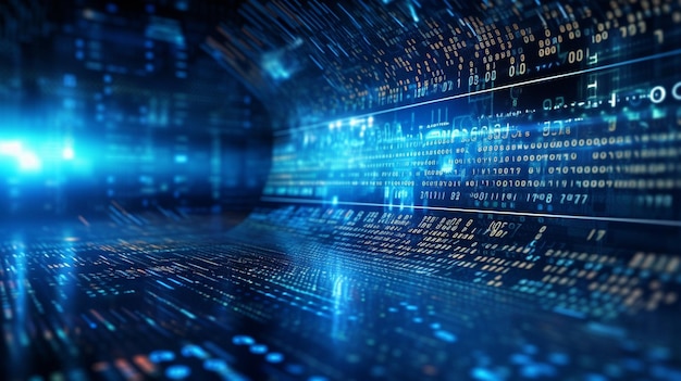 Premium Photo | Programming code is an abstract form of technology used ...