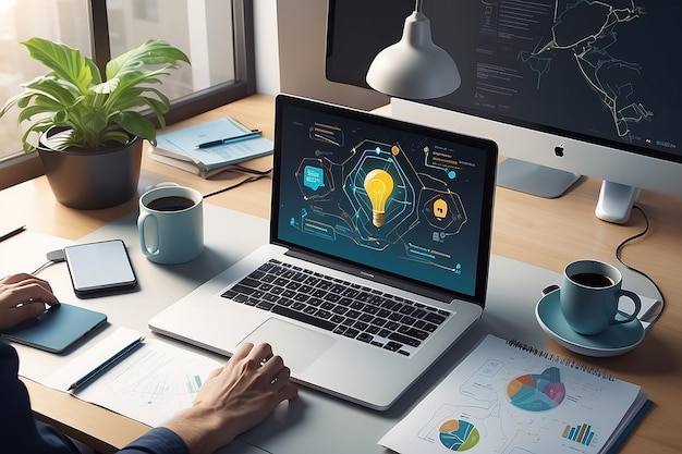 Premium Ai Image Programming Concept Illustration