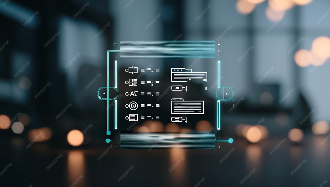 Programming Interface and Algorithm Icon with Copy Space for Coding ...