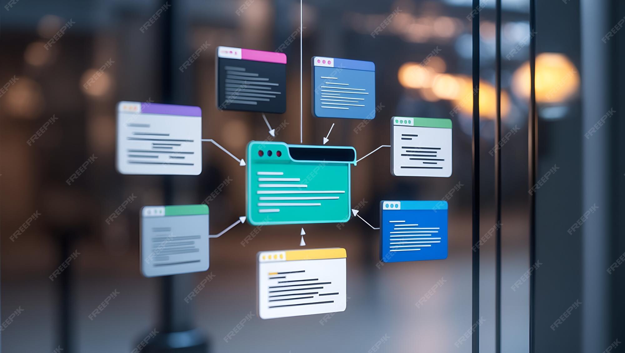 Programming Interface and Code Pipeline Icon with Text and Graphics Space Iconic Design for Code ...