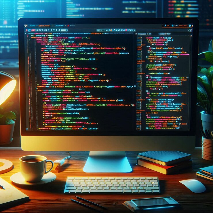 Premium Photo | Programming with HTML PHP and javascript Backend source code on monitor