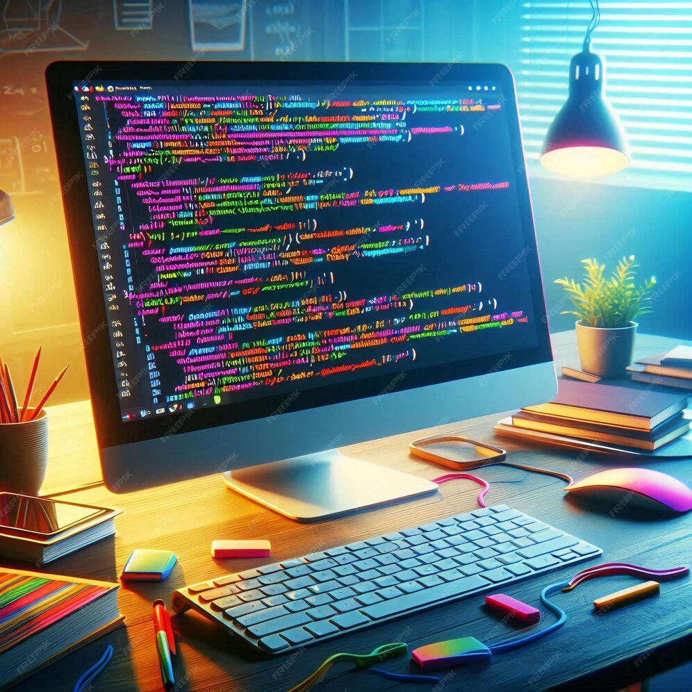 Premium Photo Programming With Html Php And Javascript Backend Source Code On Monitor