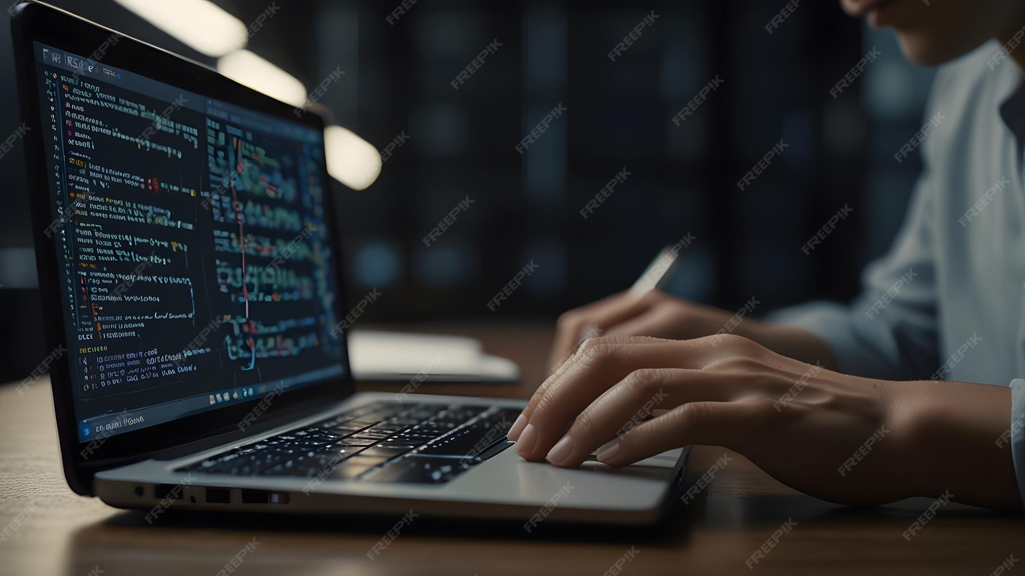 Premium Photo Programming Writing Code For Web Development As A Web