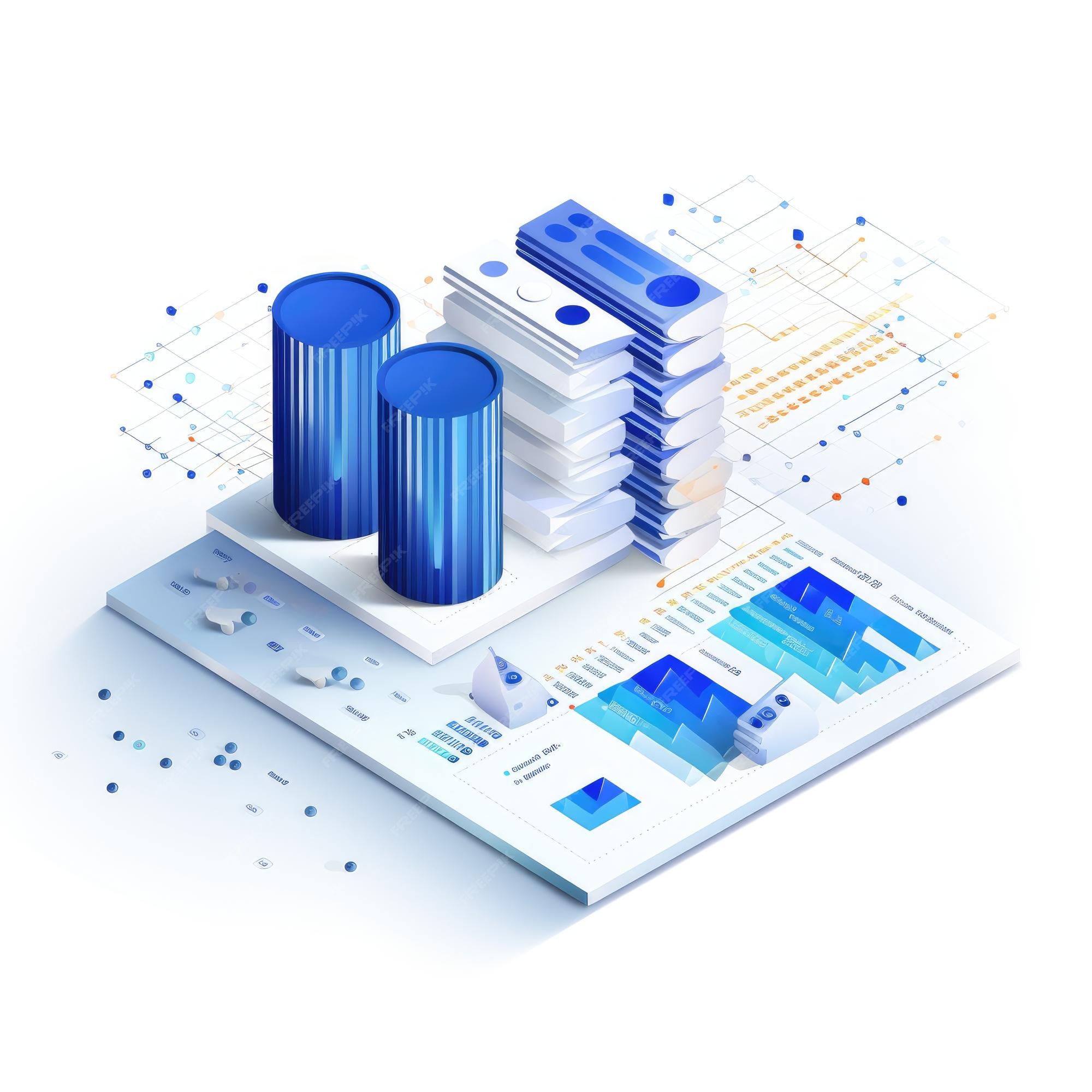 Premium Ai Image Project Blueprint Designing And Executing Blue Data Binary Bits And Bytes