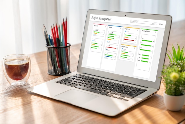 Premium Photo | Project planning software for modish business project ... Premium Photo | Project planning software for modish business project ...
