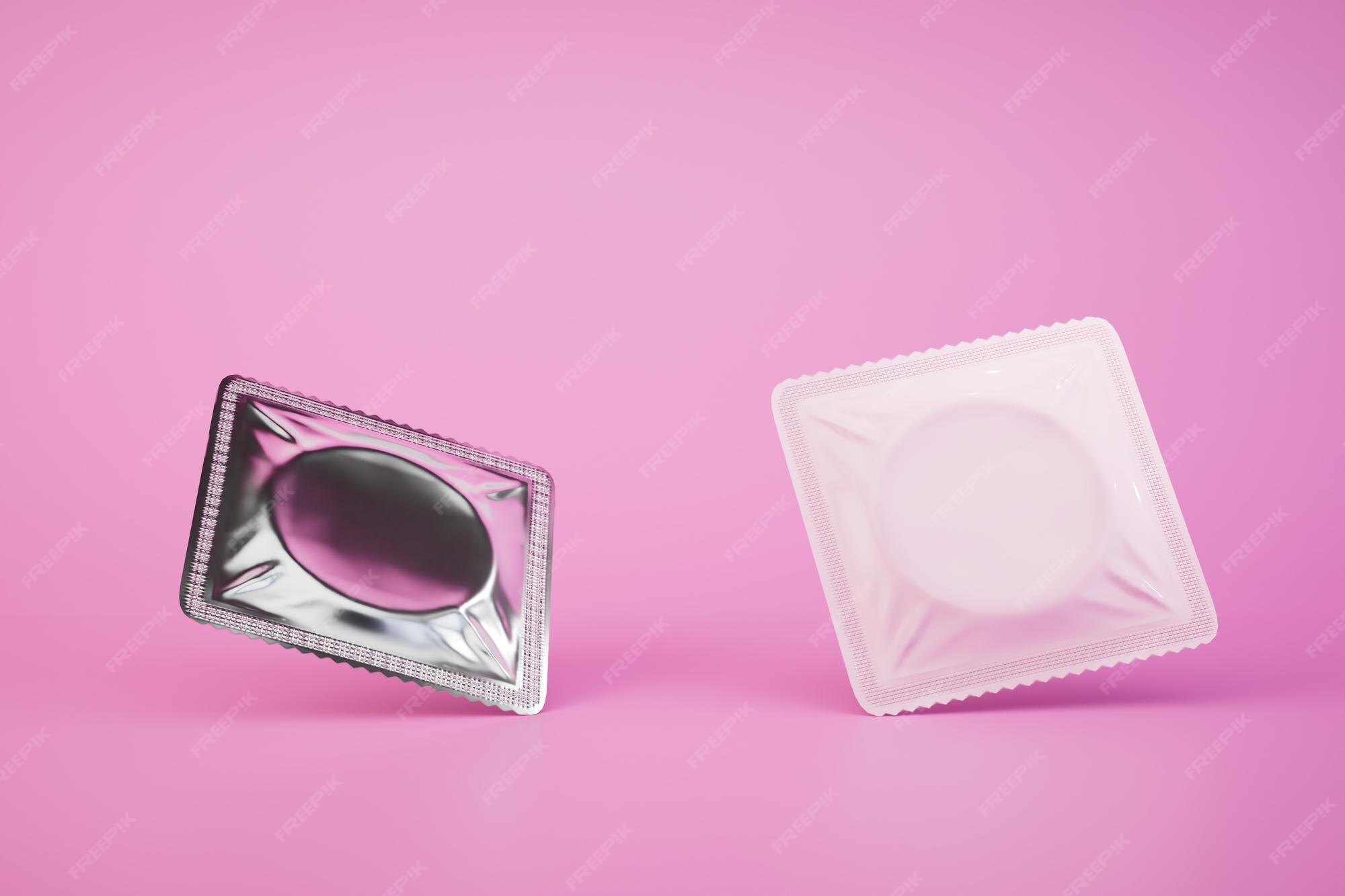 Premium Photo Protection Against Unwanted Pregnancy Closed Condoms On A Pastel Background 3d