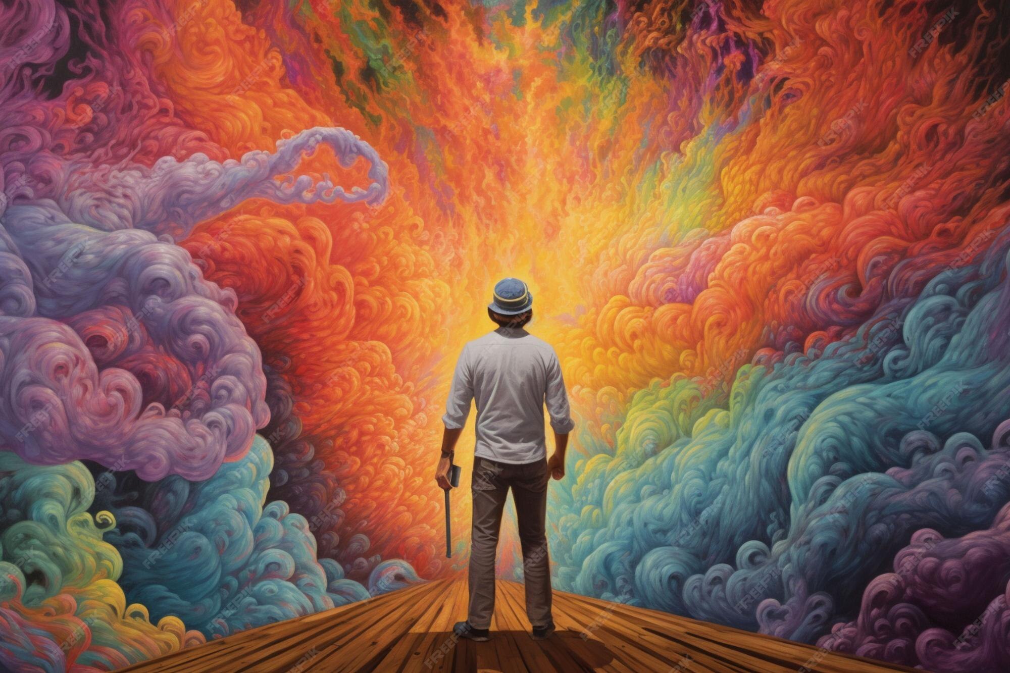 Premium AI Image | psychedelic surrealist landscapes Premium AI Image | psychedelic surrealist landscapes