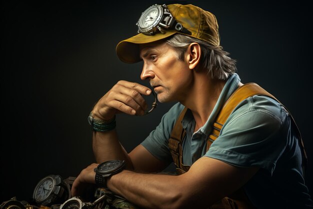 Premium AI Image | Punctual Handyman Timeconsciousness in Action ar 32 Premium AI Image | Punctual Handyman Timeconsciousness in Action ar 32