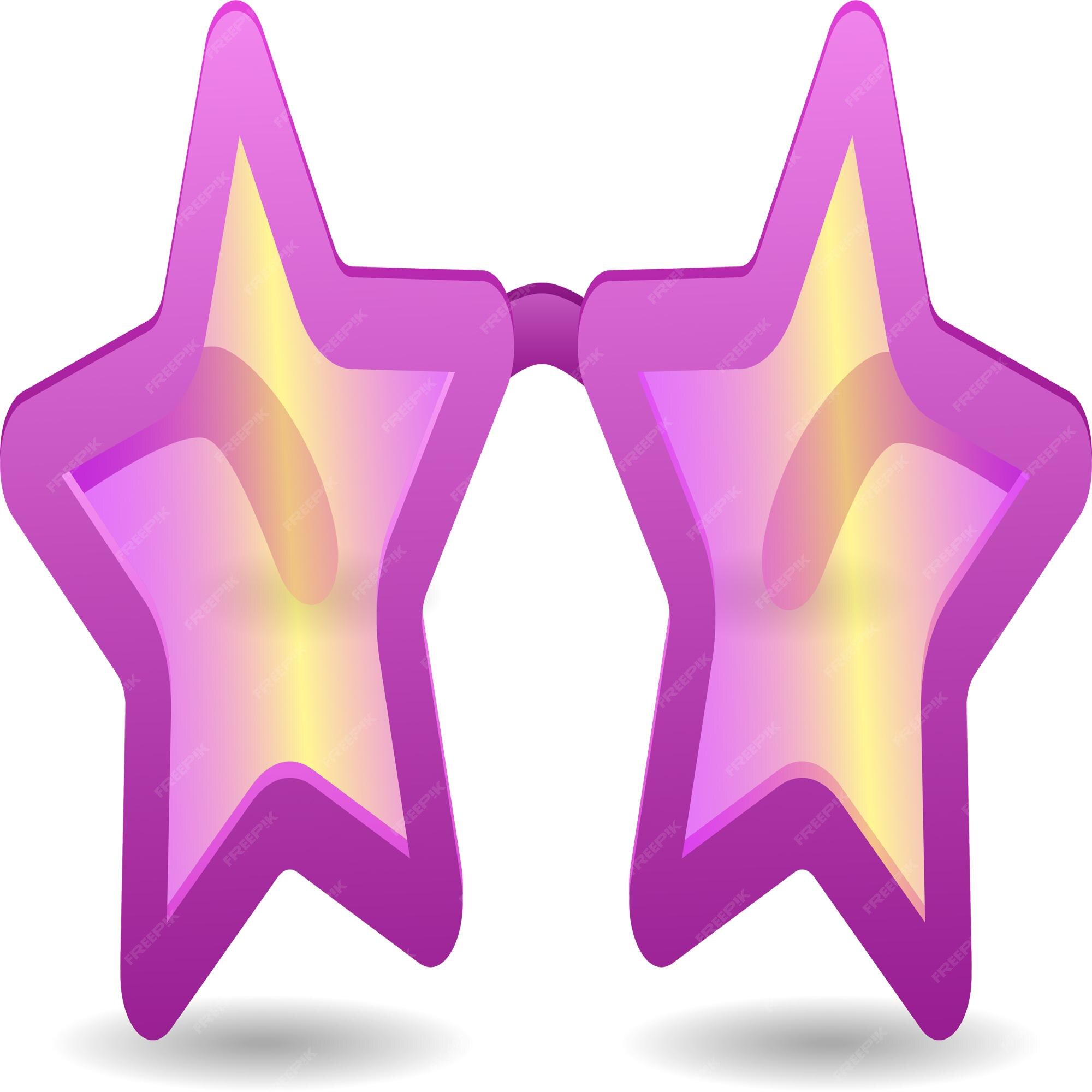 Premium Ai Image Purple Color Vector Star Frame Glasses