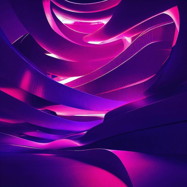 Premium Ai Image Purple And Pink Paper With Purple And Pink Swirls And A Purple Background