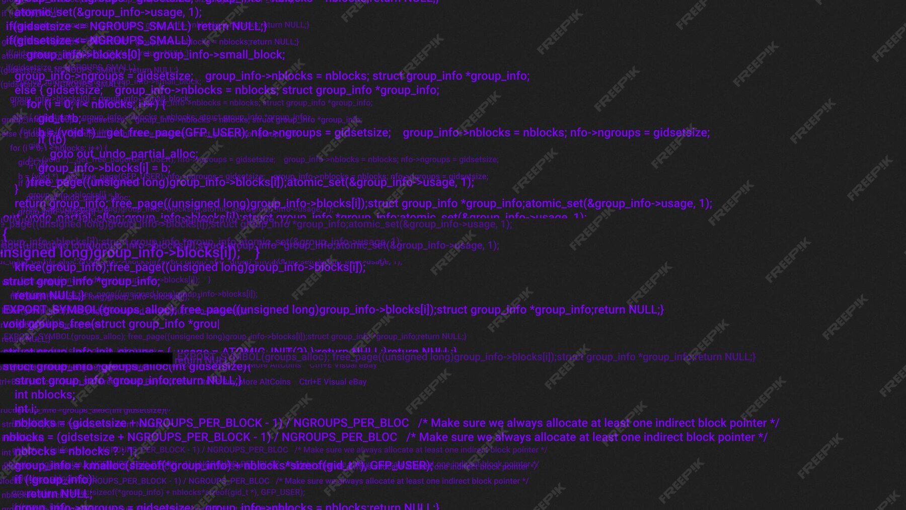 Premium Photo Purple Screen Coding Hacker Concept Animation With Glitch Programming Code
