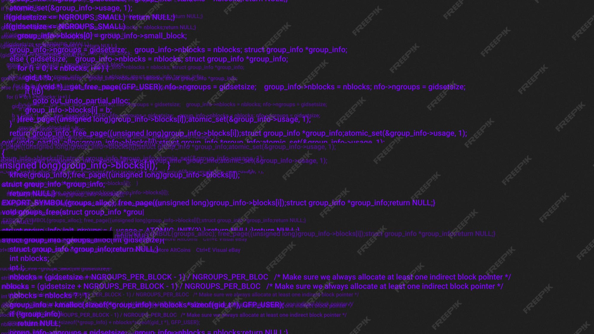 Premium Photo Purple Screen Coding Hacker Concept Animation With Glitch Programming Code