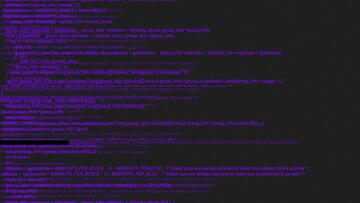 Premium Photo | Purple screen coding hacker concept animation with ...