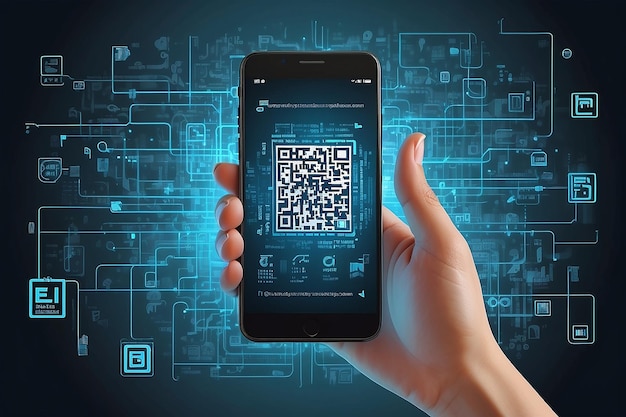 Premium AI Image | Qr code concept illustration Premium AI Image | Qr code concept illustration