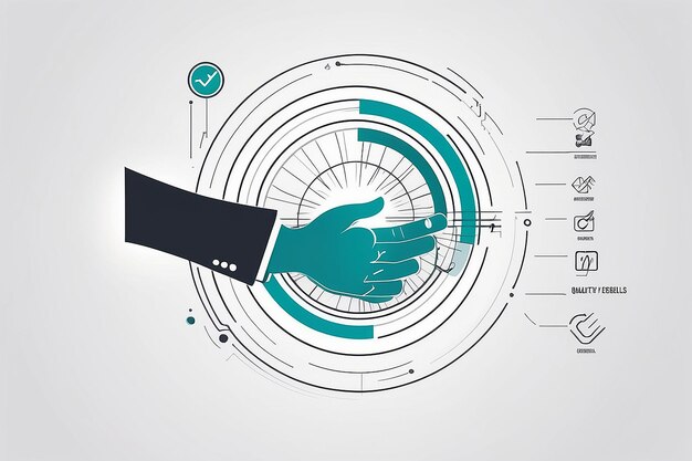 Quality levels growth Wireframe hand is pulling up to the maximum ... Quality levels growth Wireframe hand is pulling up to the maximum ...
