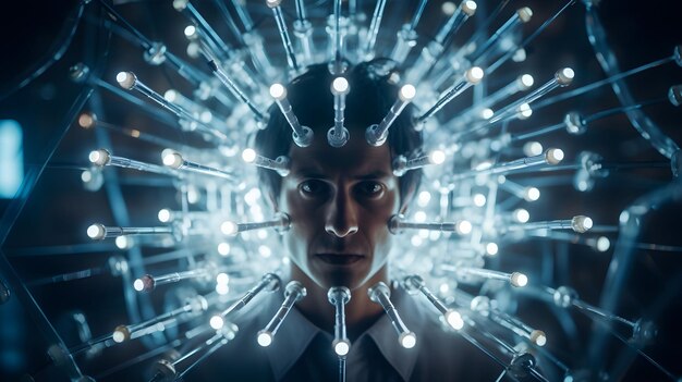 Premium Photo Quantum Chemist Explores Electronic Structures